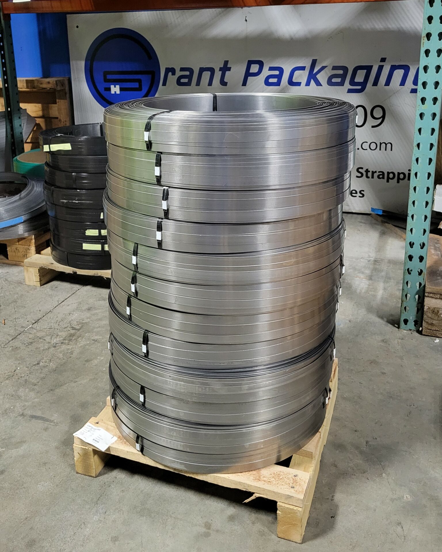 3/4 023 Bargain Unpainted Steel Strap *Per Coil* – Grant Packaging, LLC.